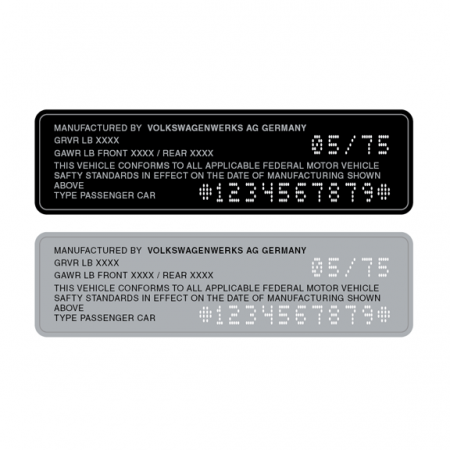 VIN door decals | VW Vortex - Volkswagen Forum
